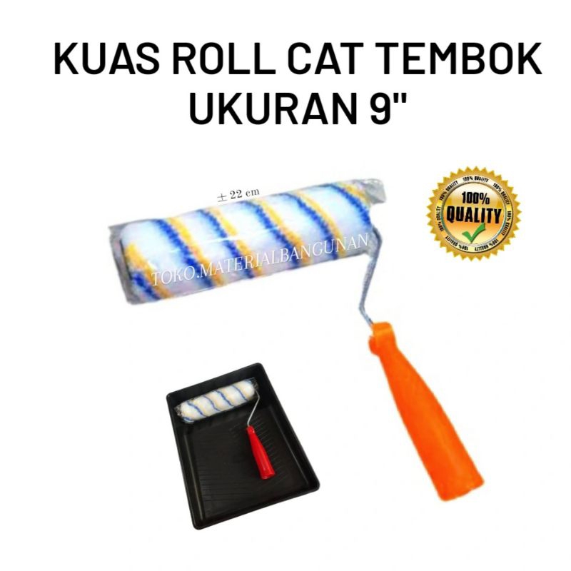 Jual KUAS ROLL 9" CAT TEMBOK KUAS ROLL MURAH BERKUALITAS | Shopee Indonesia