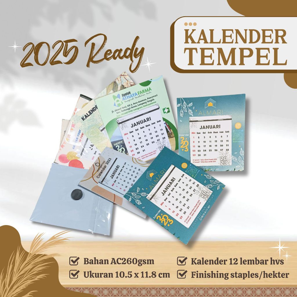 Jual Kalender Magnet Kalender Tempel Desain Custom Souvenir Unik Lucu l ...