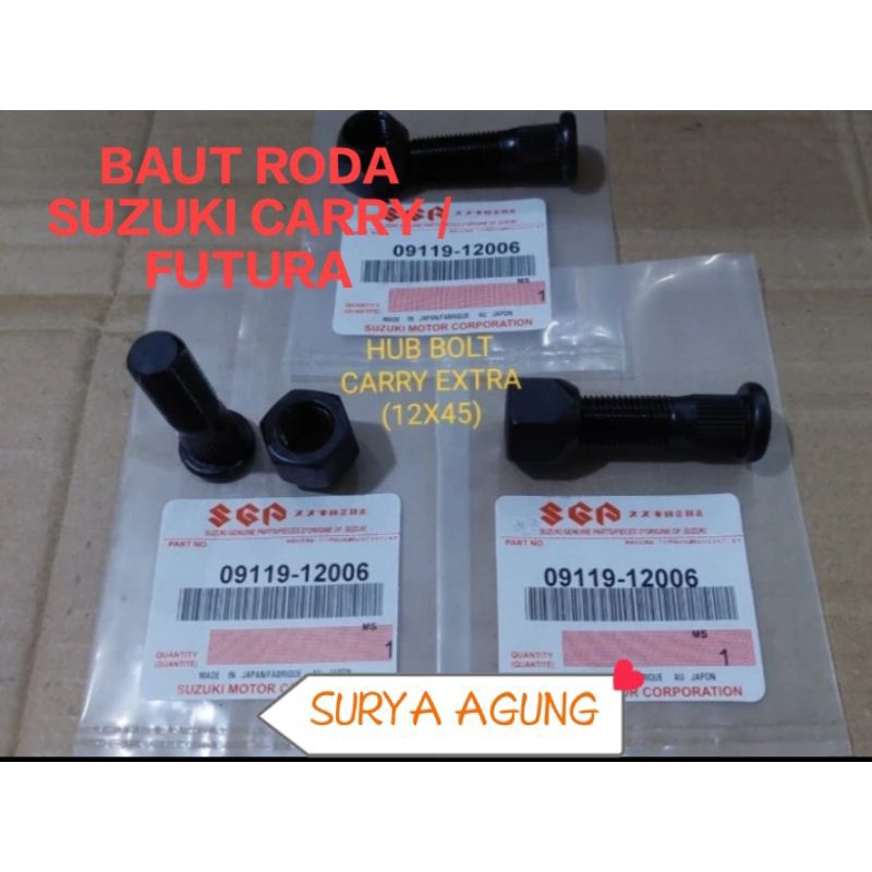 Jual BAUT RODA + MUR 12X45 MOBIL SUZUKI CARRY EXTRA / FUTURA | Shopee ...