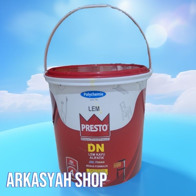 Jual LEM PRESTO ALIFATIK DN GALON 4KG (LEM KAYU LEM SUPER LENGKET LEM ...