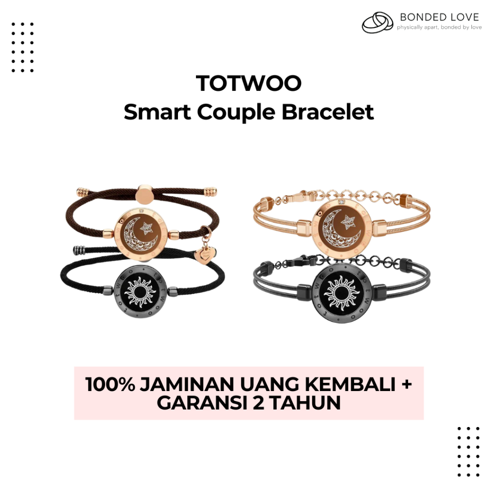 Jual TOTWOO Gelang LDR Jarak Jauh Smart Couple Bracelet Sun and Moon by ...