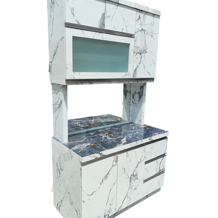 Jual Lemari dapur / kitchen rak dapur serbaguna / Rak piring top granit ...
