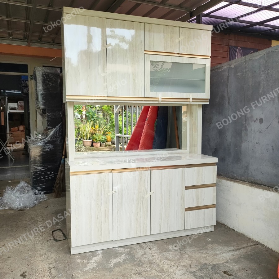 Jual kitchen set minimalis lemari dapur lemari sayur rak piring ...