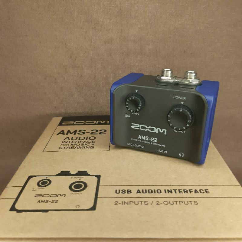 Jual Soundcard Zoom AMS 22 usb audio interface for music and stream | Shopee Indonesia