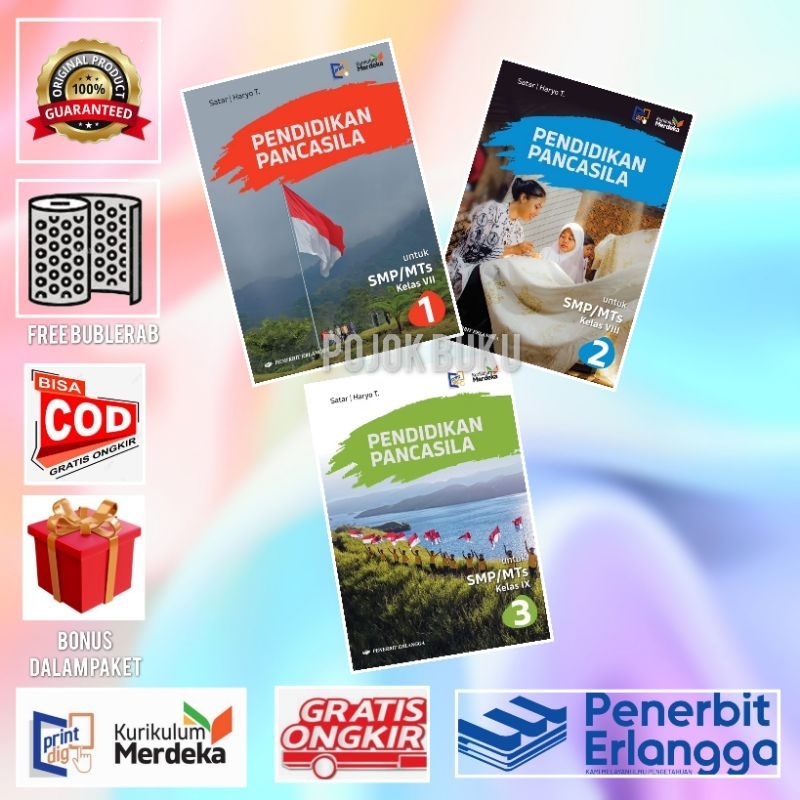 Jual Buku PENDIDIKAN PANCASILA SMP/MTS Kelas 7 8 9 KM Merdeka Erlangga | Shopee Indonesia