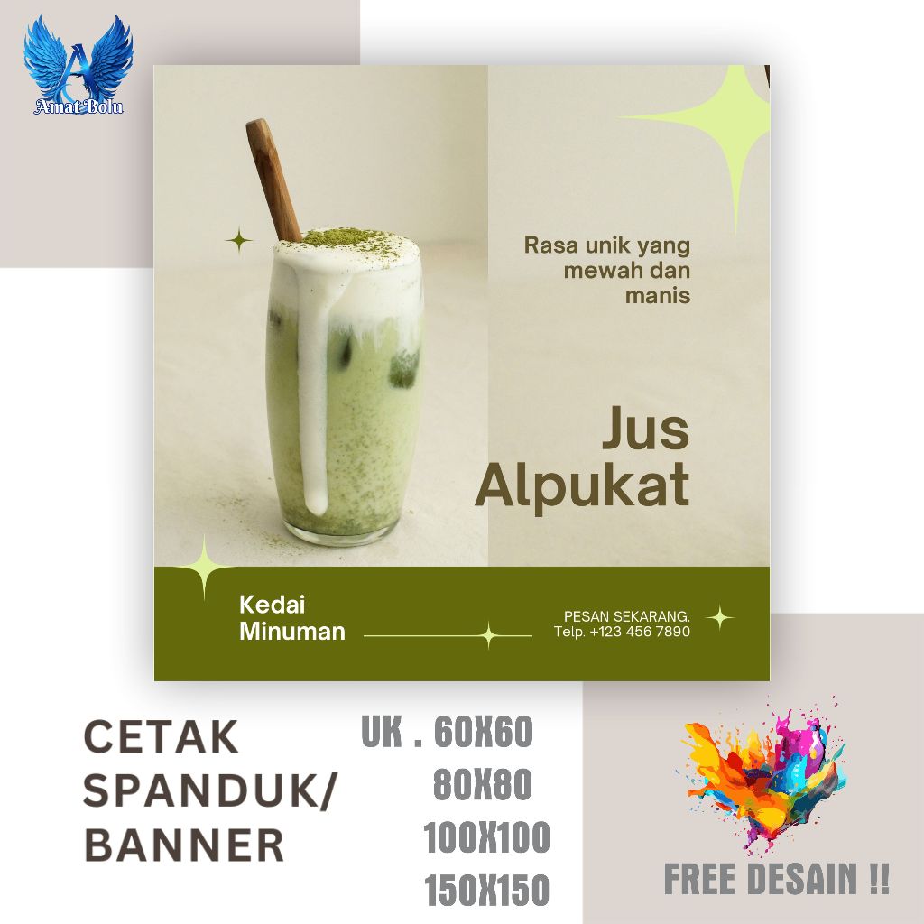 Jual Cetak Spanduk / Banner MINUMAN DAN JUS BISA REQUEST | Shopee Indonesia