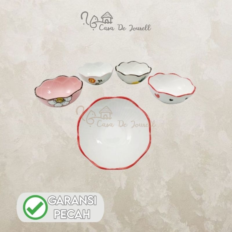 Jual [Ly3-02] Mangkok Model Bunga 4" Motif/Keramik/Mangkok model bunga ...