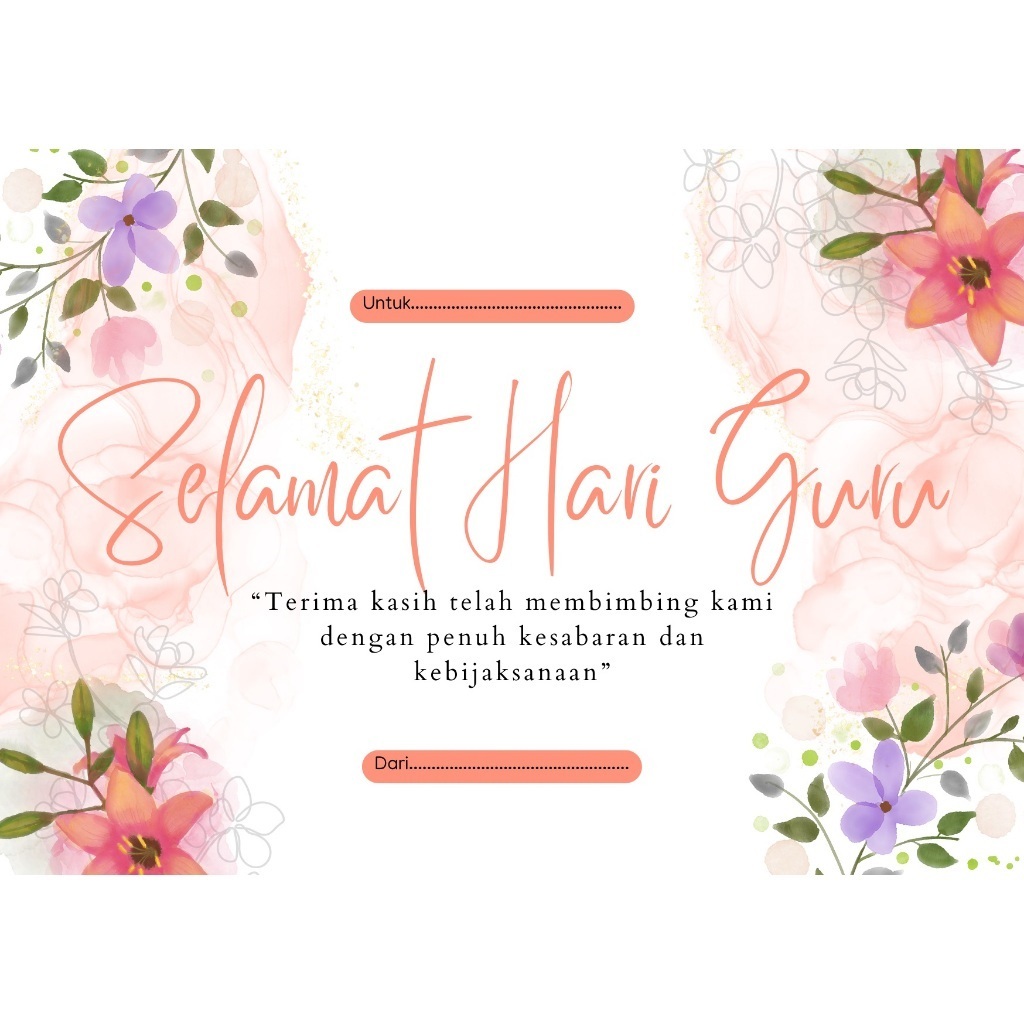 Jual GREETING CARD "TEACHER DAY" KARTU UCAPAN SELAMAT HARI GURU | Shopee Indonesia