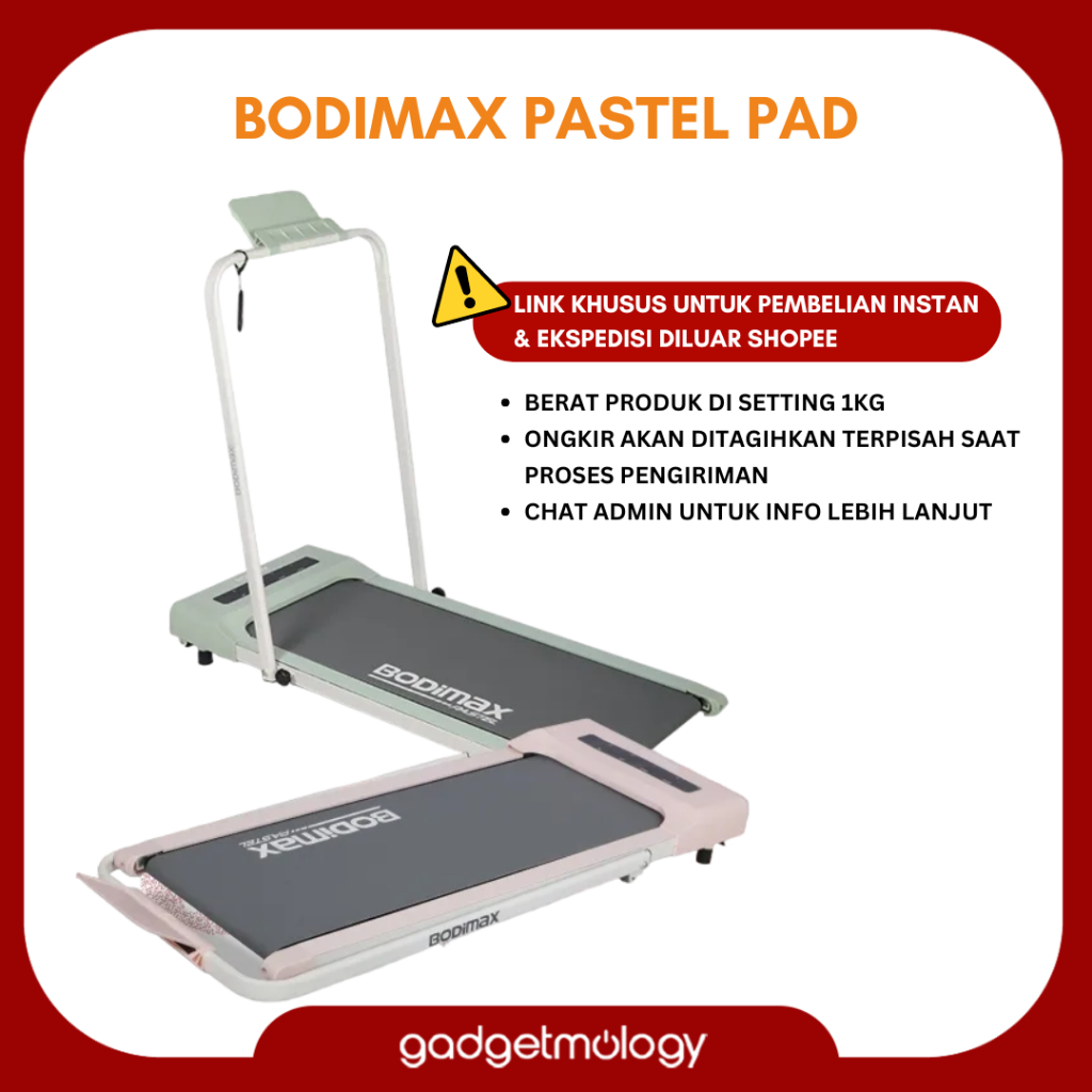 Jual BODIMAX RUNNING PAD PASTEL - Treadmill Running Walking Pad Alat ...