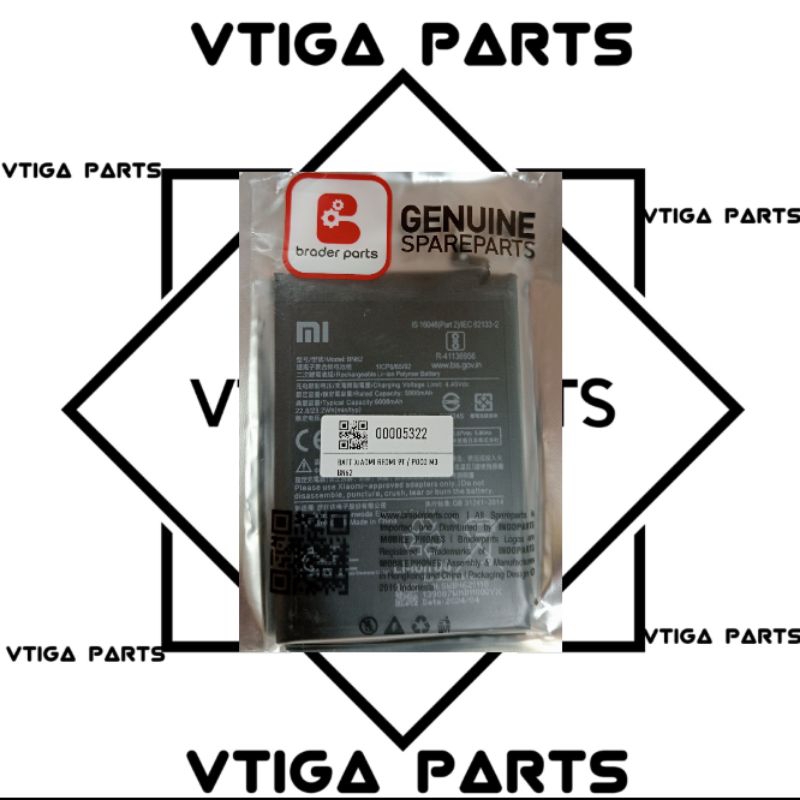 Jual BATRAI XIAOMI BN62 ( REDMI 9T / POCO M3 ) ORI 100% | Shopee Indonesia