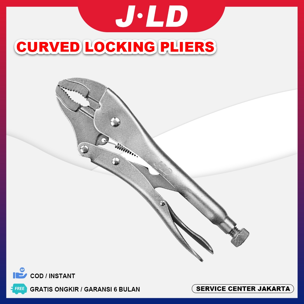 Jual JLD Locking Pliers Curved Jaw 10" Tang Buaya Sherlock Wire Cutter ...