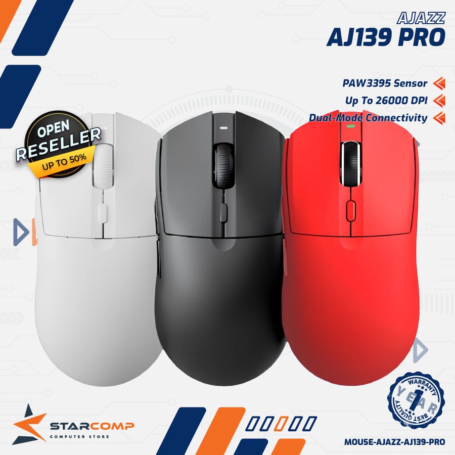 Jual Ajazz AJ139 Pro / AJ-139 Pro Wireless Gaming Mouse Lightweight ...