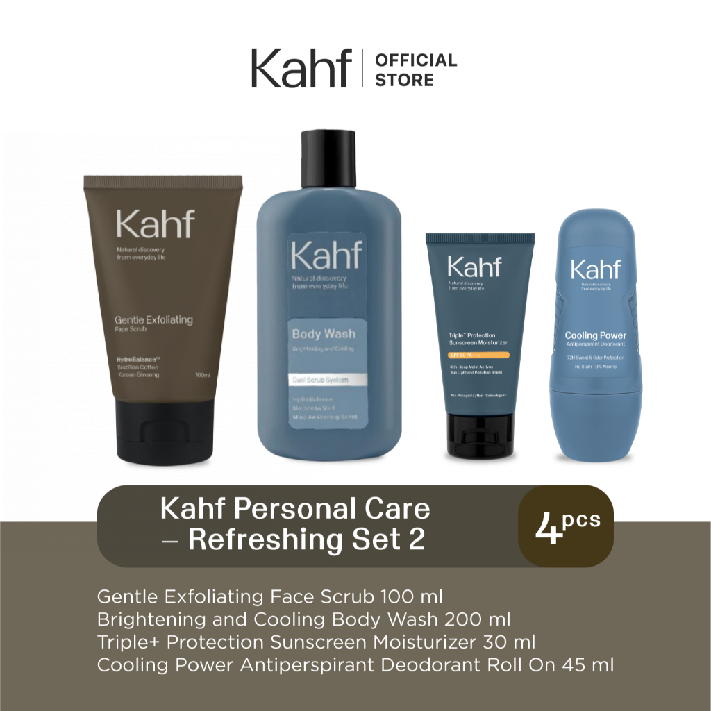Jual Kahf Personal Care isi 4 - Face Wash, Body Wash, Sunscreen, Deodorant | Shopee Indonesia