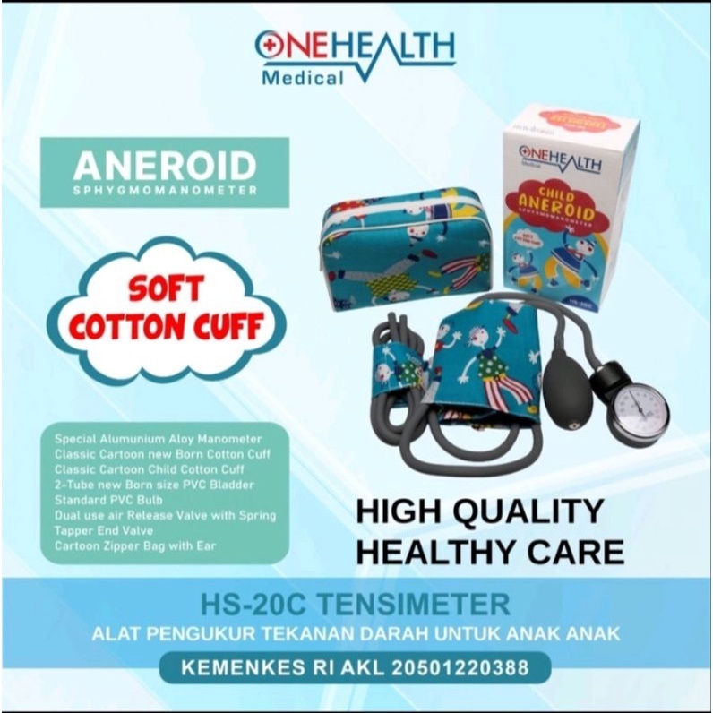 Jual OneHealth Tensimeter Aneroid Anak Tensi Jarum Manual Child Aneroid ...