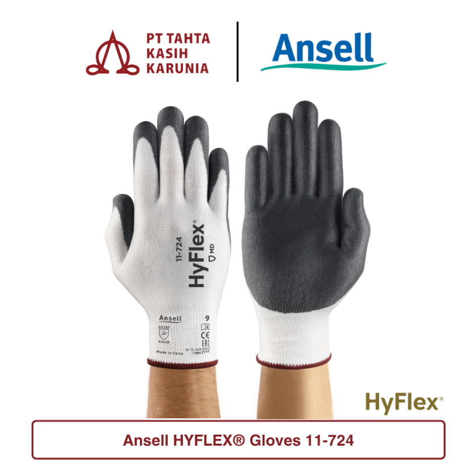 Jual Ansell HYFLEX® Gloves 11-724 Lightweight & Abrasion Resistant Cut Level 3 (Sarung Tangan ...
