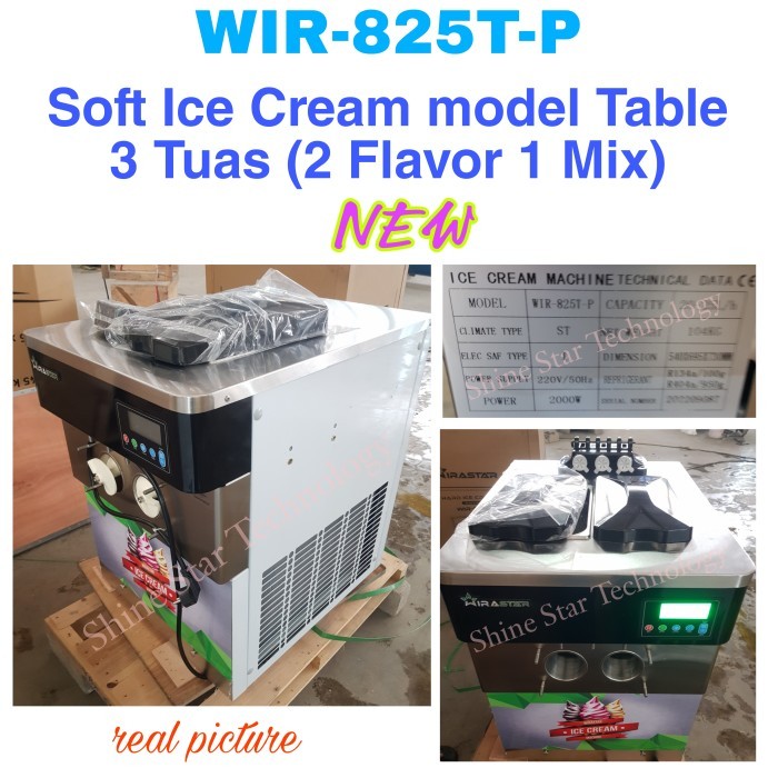 Jual Mesin Soft Ice Cream 3 Tuas WIR-825T WIR-825F WIRASTAR 2 Flavor 1 ...