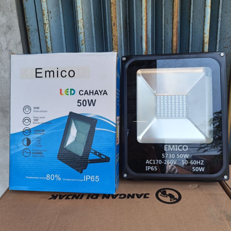 Jual Lampu Sorot 50 Watt Emico RGB | Shopee Indonesia