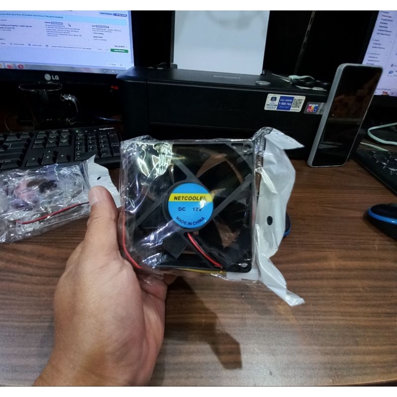Jual Fan Casing 8cm Hitam lampu Netcooler | Shopee Indonesia
