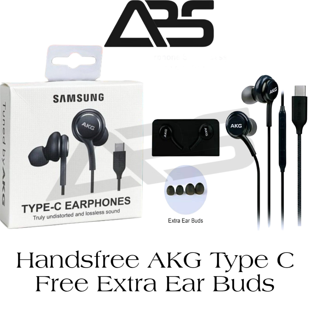 Jual Earphone Headset Kabel Samsung AKG Type C Tuned Extra Bass ...