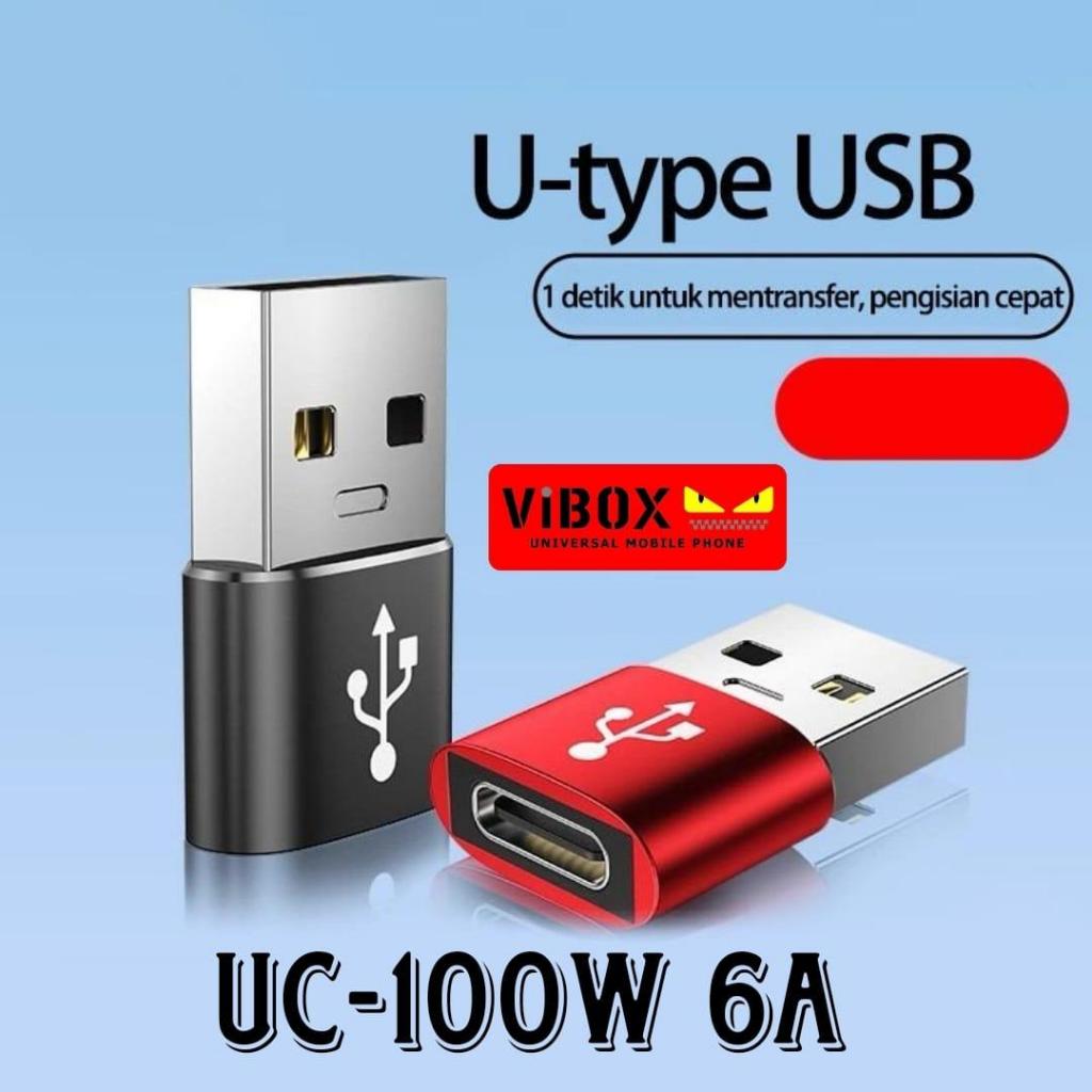 Jual Vibox UC-100w Otg 6A Usb To Type C Female to Usb Male Adapter ...