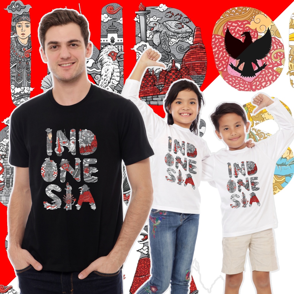 Jual HOONEYBEE - KAOS INDONESIA MERDEKA KAOS BATIK 17 AGUSTUS ...