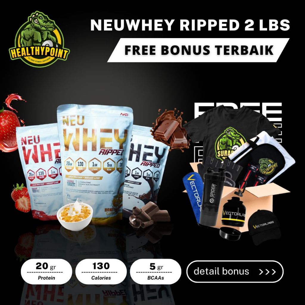 Jual Neugen Neuwhey Ripped 2 Lbs 900 Gram Whey Protein Plus Fat Burner ...