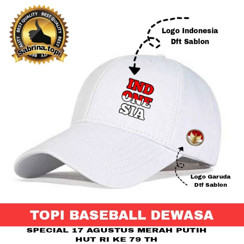 Jual Topi Merah putih/Topi Baseball Merah putih Dewasa | Shopee Indonesia