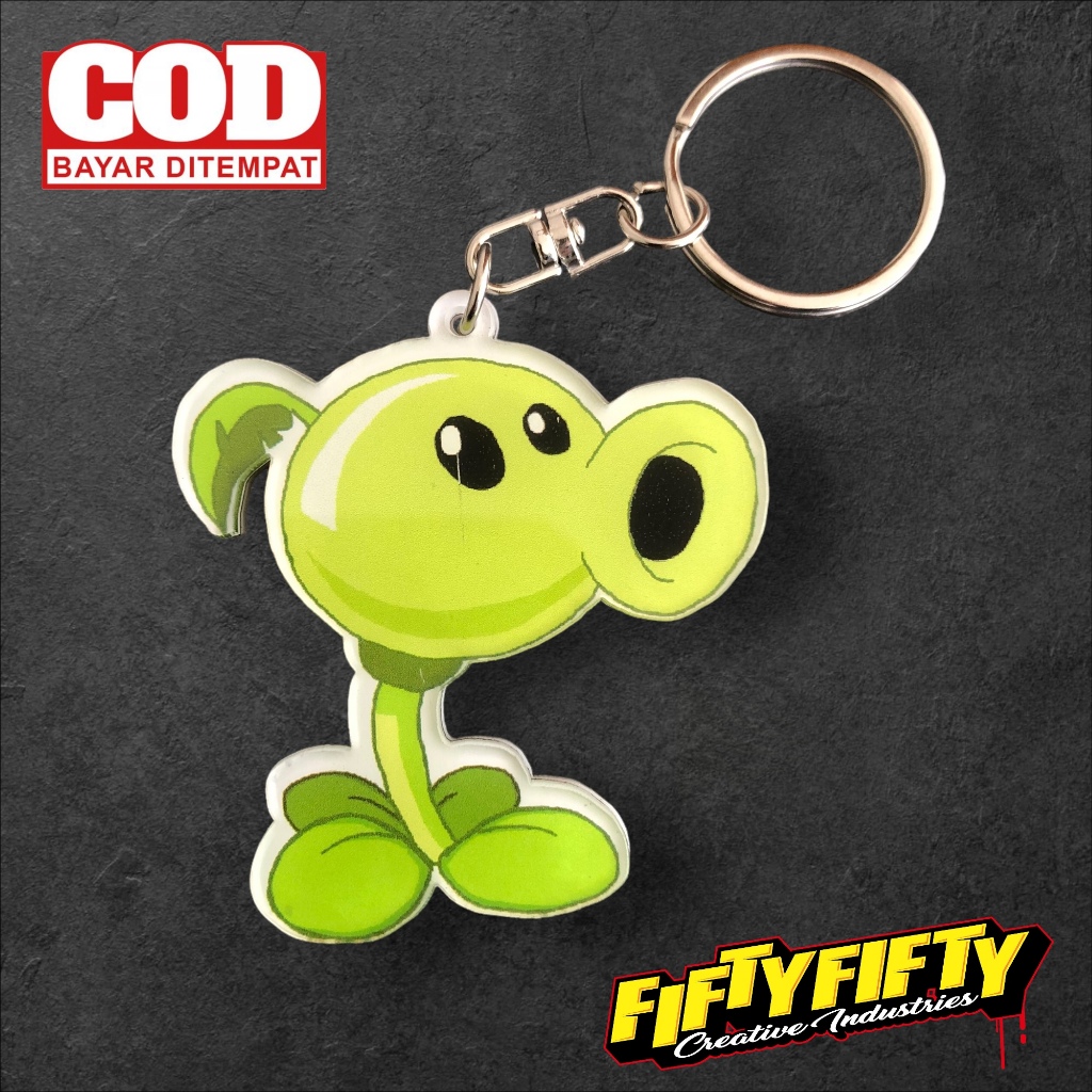 Jual Gantungan Kunci Karakter PEASHOOTER Plants Vs Zombies Keychain ...