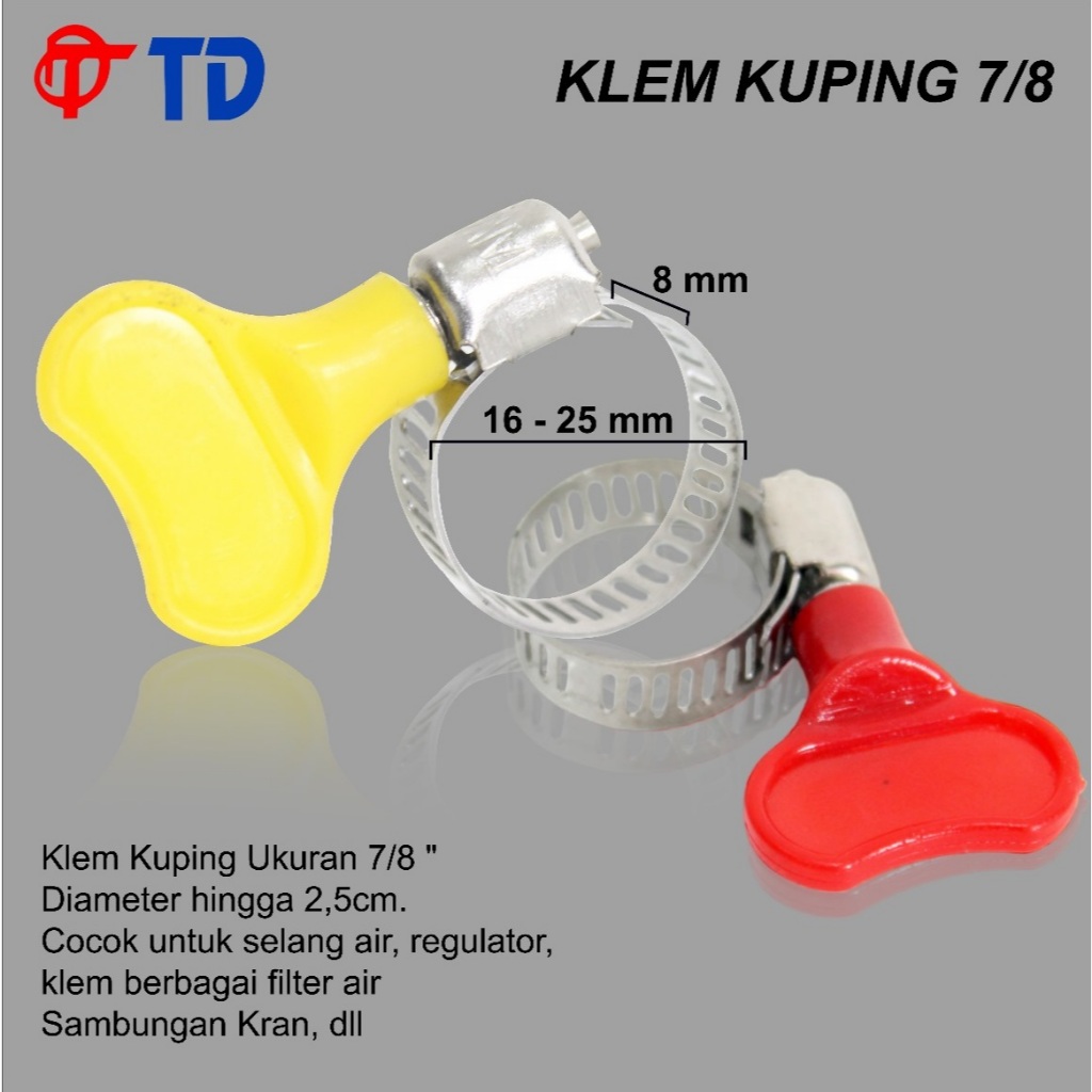 Jual Klem Selang + Knop GAS | Hose Clamp | Clamp Selang Gas | Shopee ...