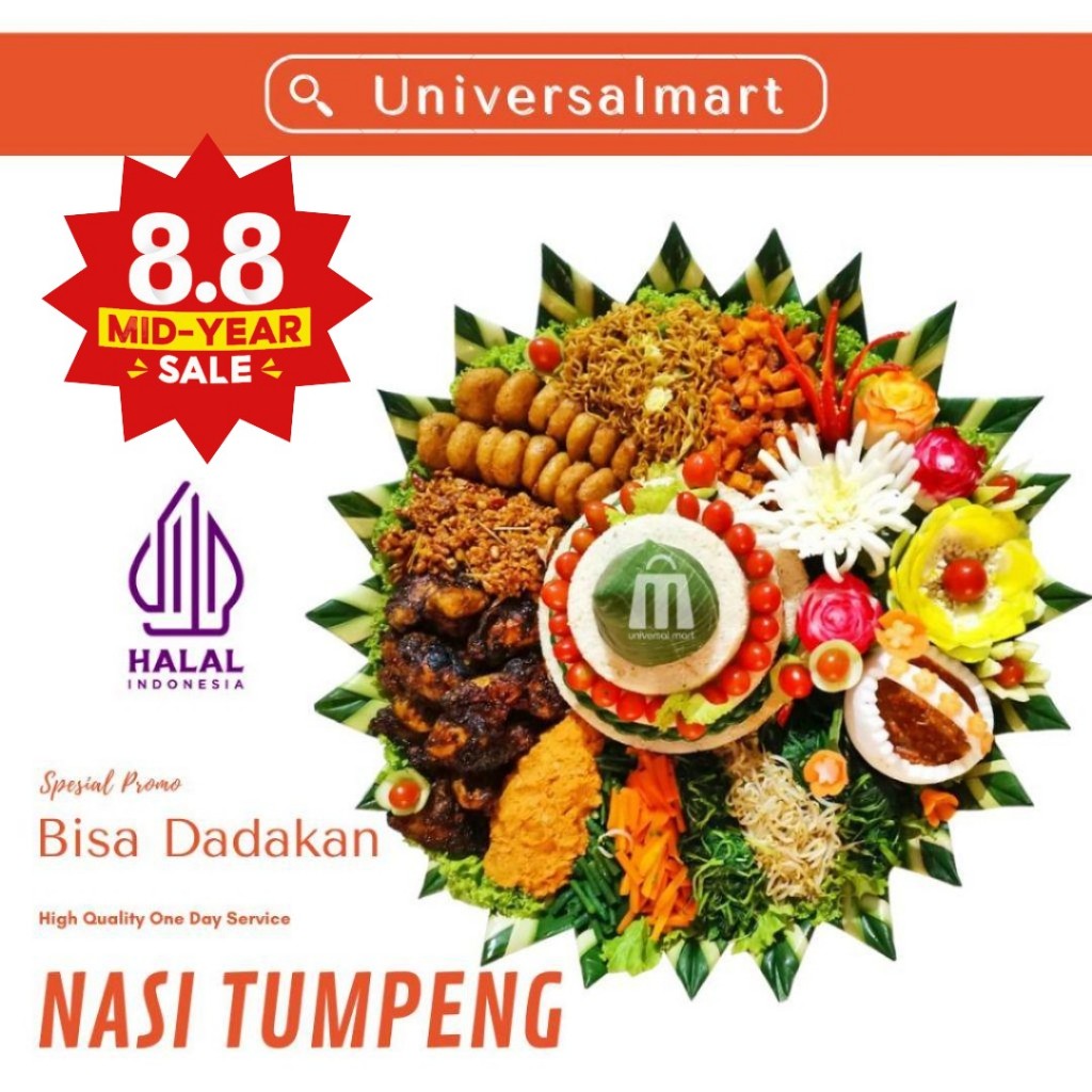 Jual Nasi Tumpeng Nasi Kuning Ayam Bakar Ayam Goreng Porsi 5 | Shopee Indonesia