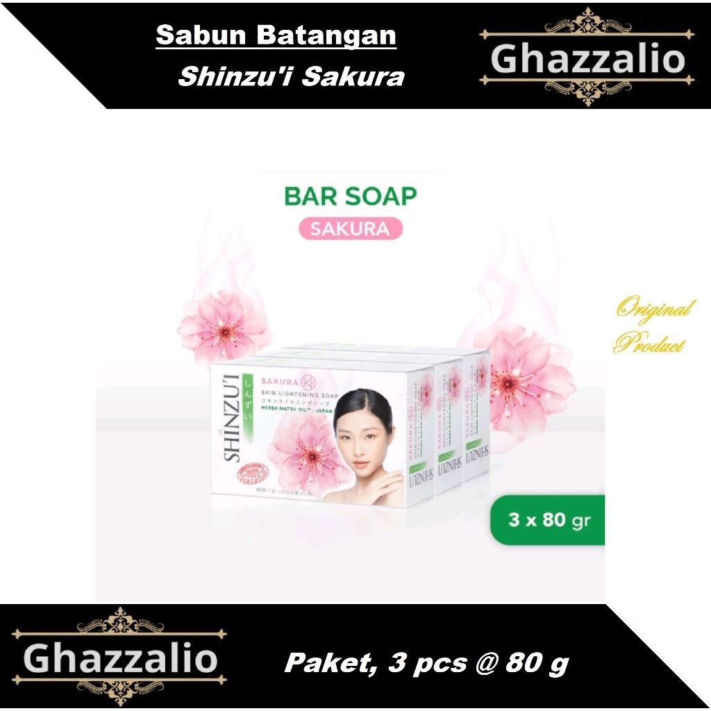 Jual SHINZUI Sabun Batangan Sakura - 3 pcs @ 80 gr | Shopee Indonesia