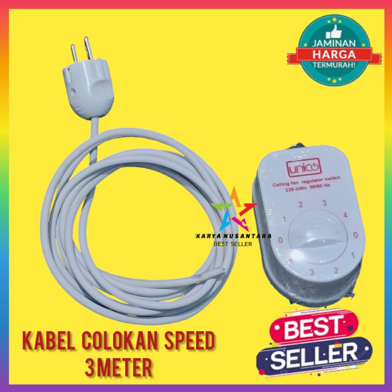 Jual KABEL COLOKAN SPEED 3 METER/ SUDAH SATU SET/SIAP PAKAI | Shopee ...
