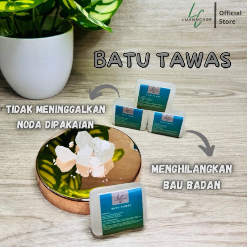 Jual Batu Tawas Natural Deodorant LUANNCARE Batu Deodorant untuk ...