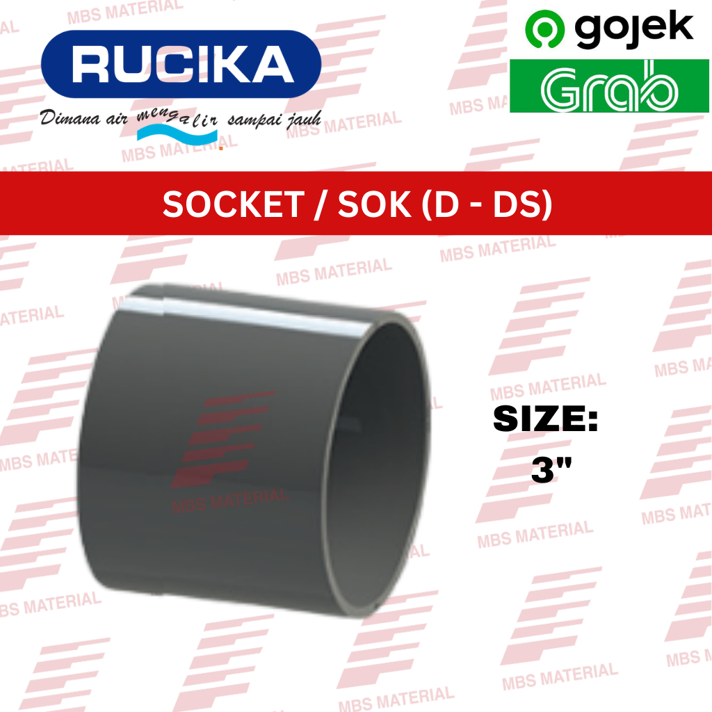 Jual INSTANT & SAME DAY | Fitting Rucika Sok Socket D-DS Size 3" inch ...