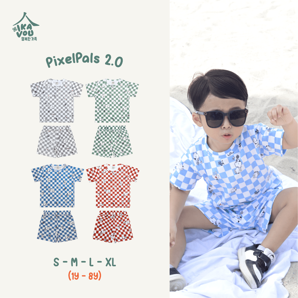 Jual IKAVOU - Pixelpals Set 2.0 - Setelan Pendek Anak (Unisex) | Shopee Indonesia