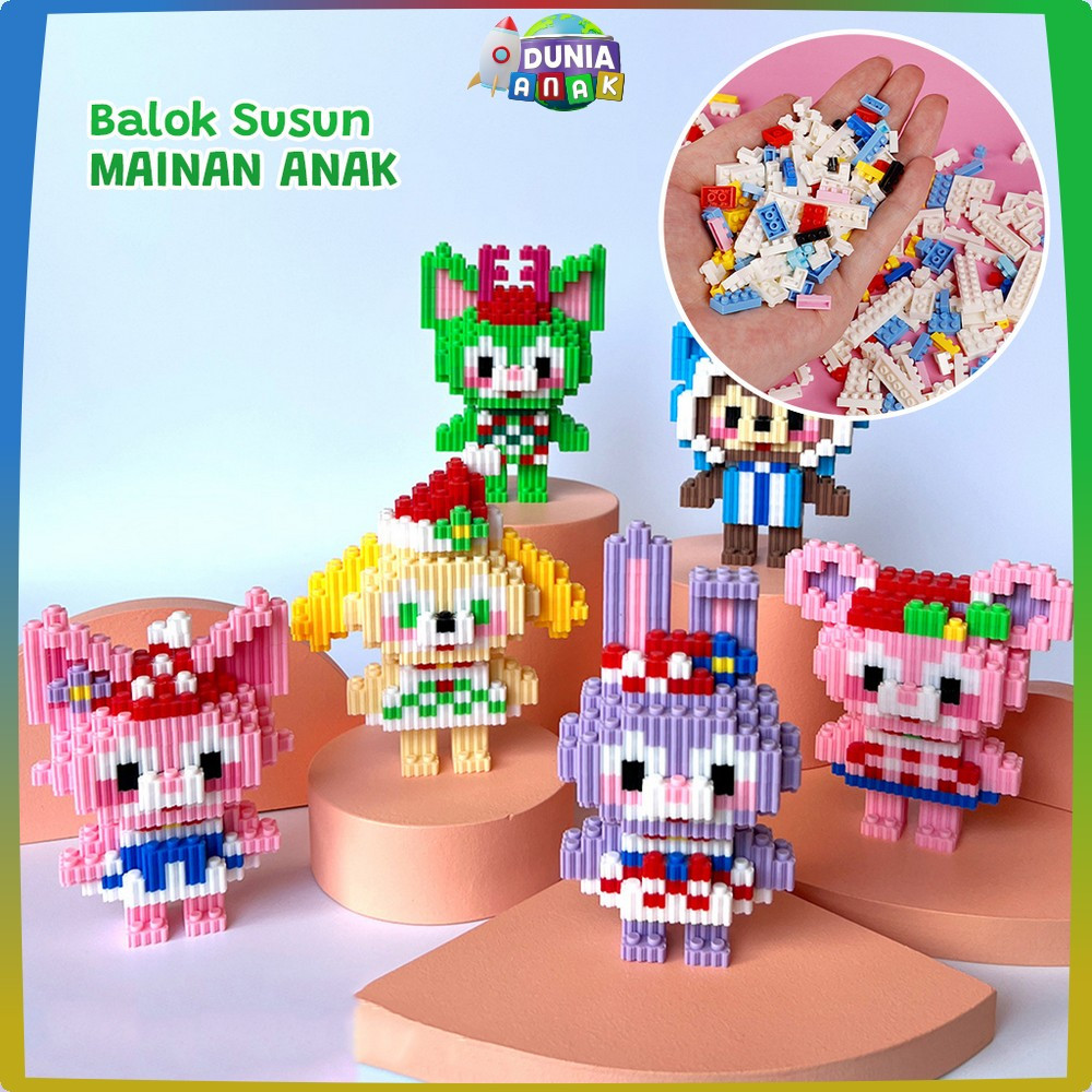 Jual Mainan Anak DIY Mini Bricks Toys Karakter Kartun Lucu / Puzzle ...