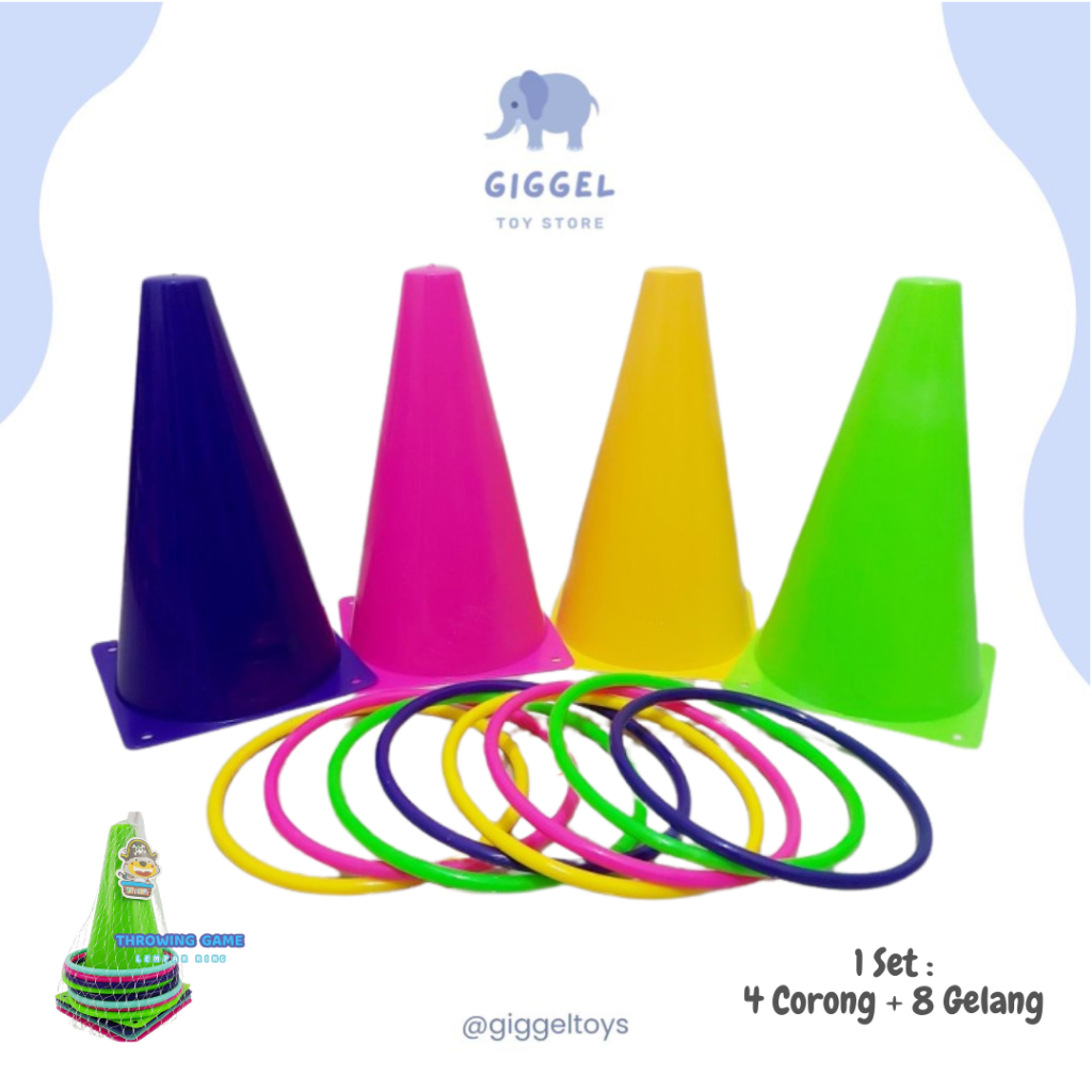 Jual [ Giggel ] Cone Ring Throw Toys / Mainan Anak Lempar Cincin ...