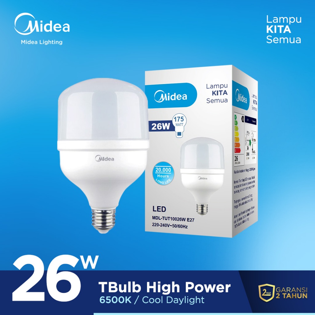 Jual Midea Lighting - Lampu LED Tabung 26 Watt 6500K - Putih - Cool Daylight | Shopee Indonesia