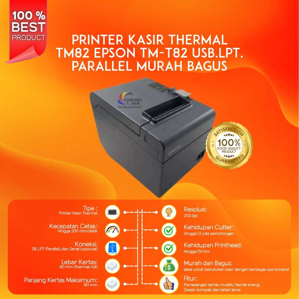 Jual PRINTER KASIR THERMAL TM82 EPSON TM-T82/ TM-T8/ TM-T88IV USB MURAH ...