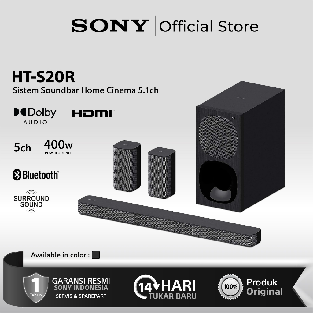 Jual SONY HT-S20R Sistem Soundbar Home Cinema 5.1ch | Shopee Indonesia