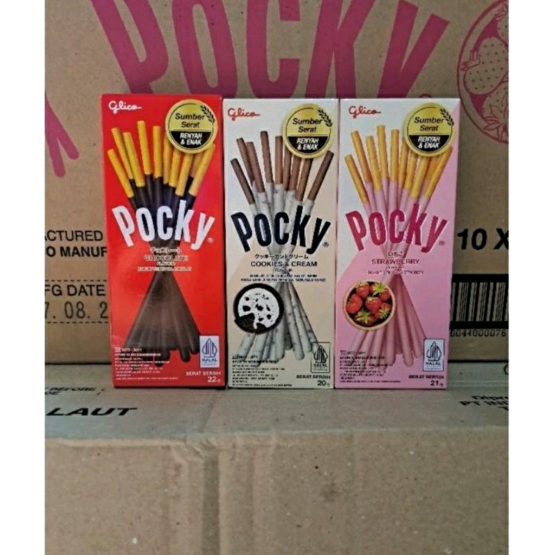 Jual Pocky Mini isi 10x22g rasa coklat/strawberry/cookies n cream ...