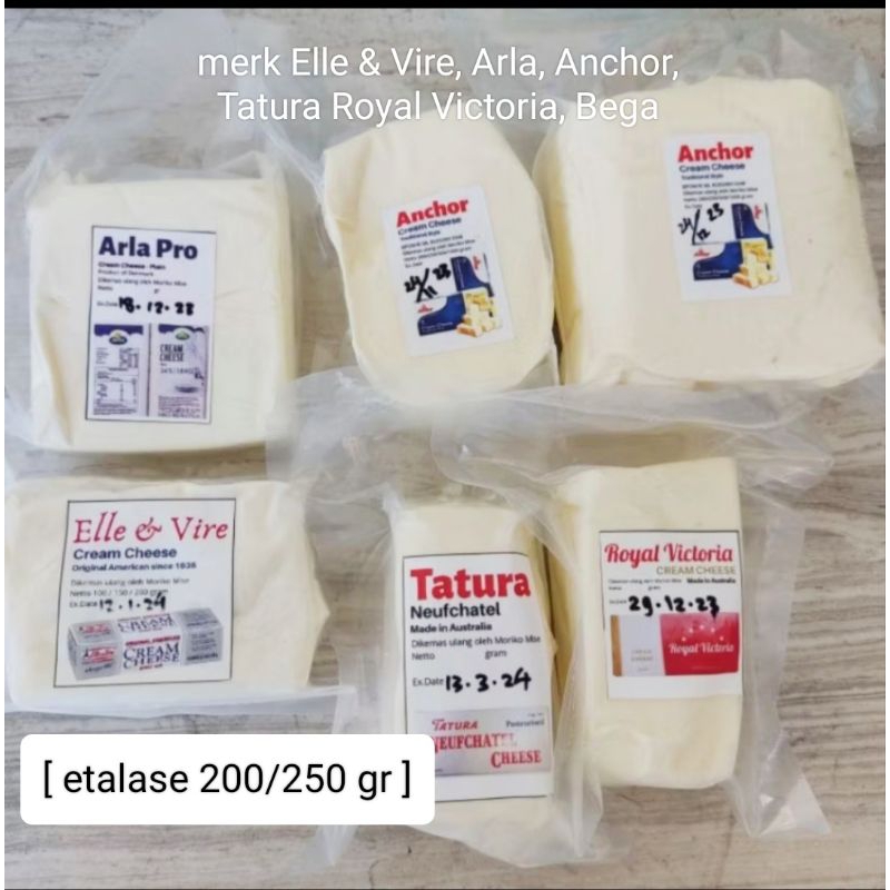 Jual [ SHARE PACK 200 gr ] elle vire CREAM CHEESE / keju anchor cream ...