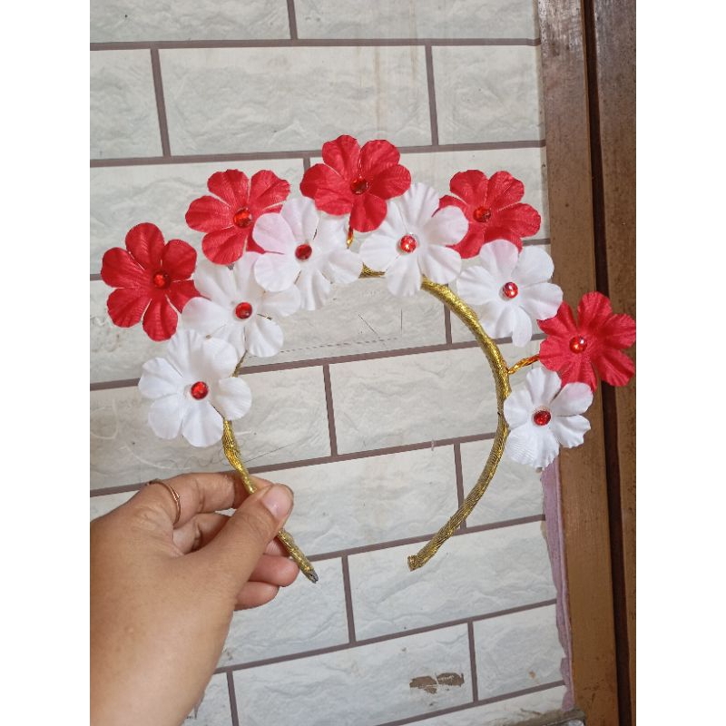 Jual bando sakura merah putih bisa buat anak dan dewasa buat nari dan ...