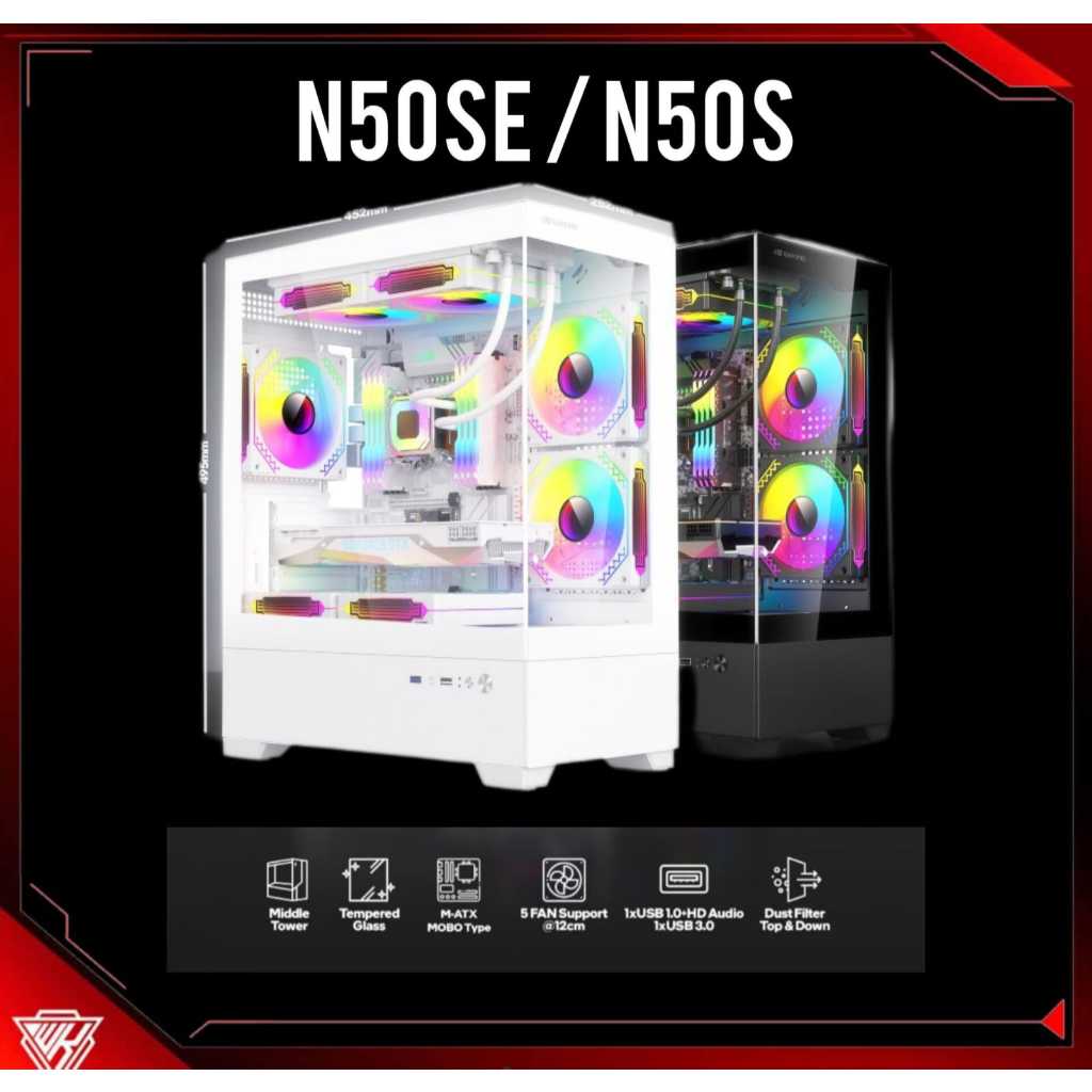 Jual Casing Digital Alliance N50S - N50S ATX Tempered Glass DA | Shopee ...