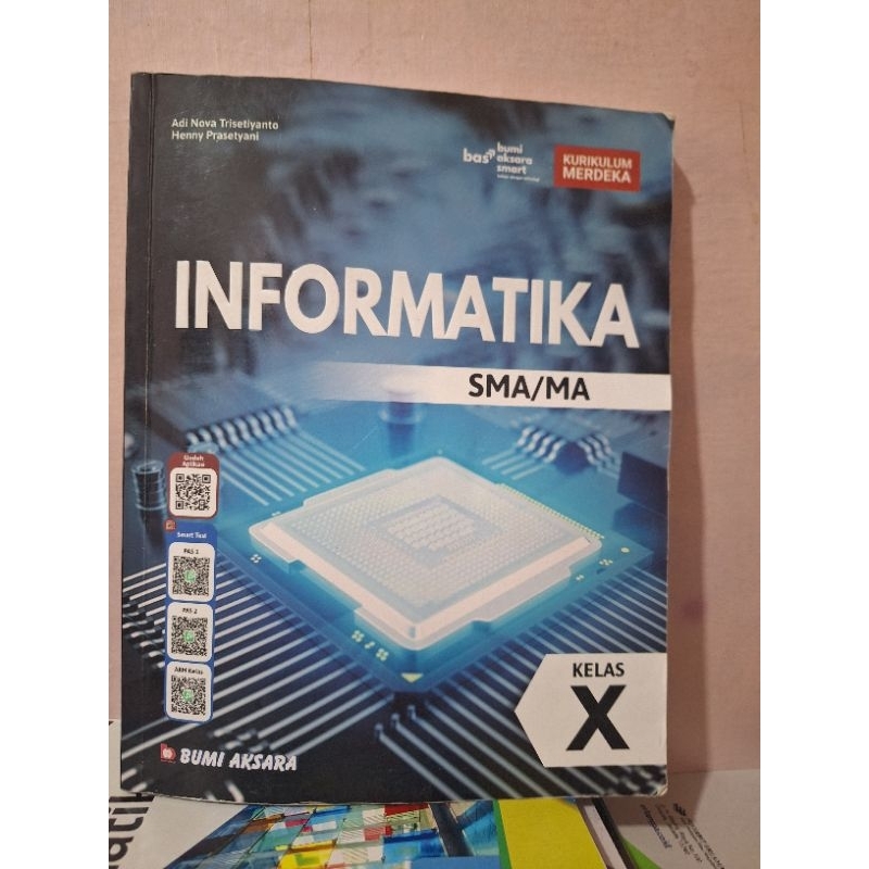 Jual buku Informatika kelas 10/X/1 sma ma bumi aksara kurikulum merdeka | Shopee Indonesia