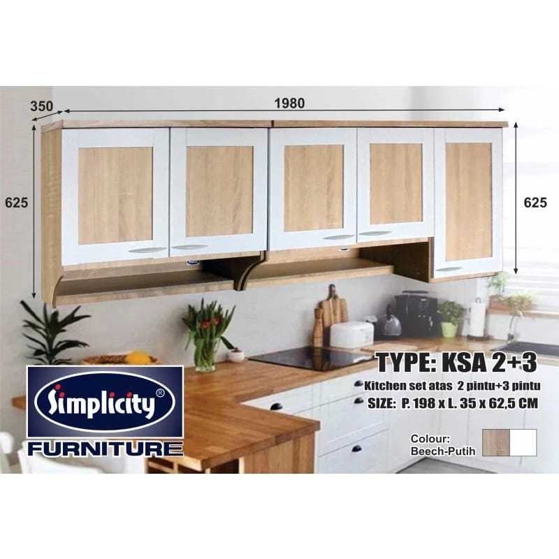 Jual Lemari gantung lemari buku kitchen set pintu KSA/KSA FURNI ...