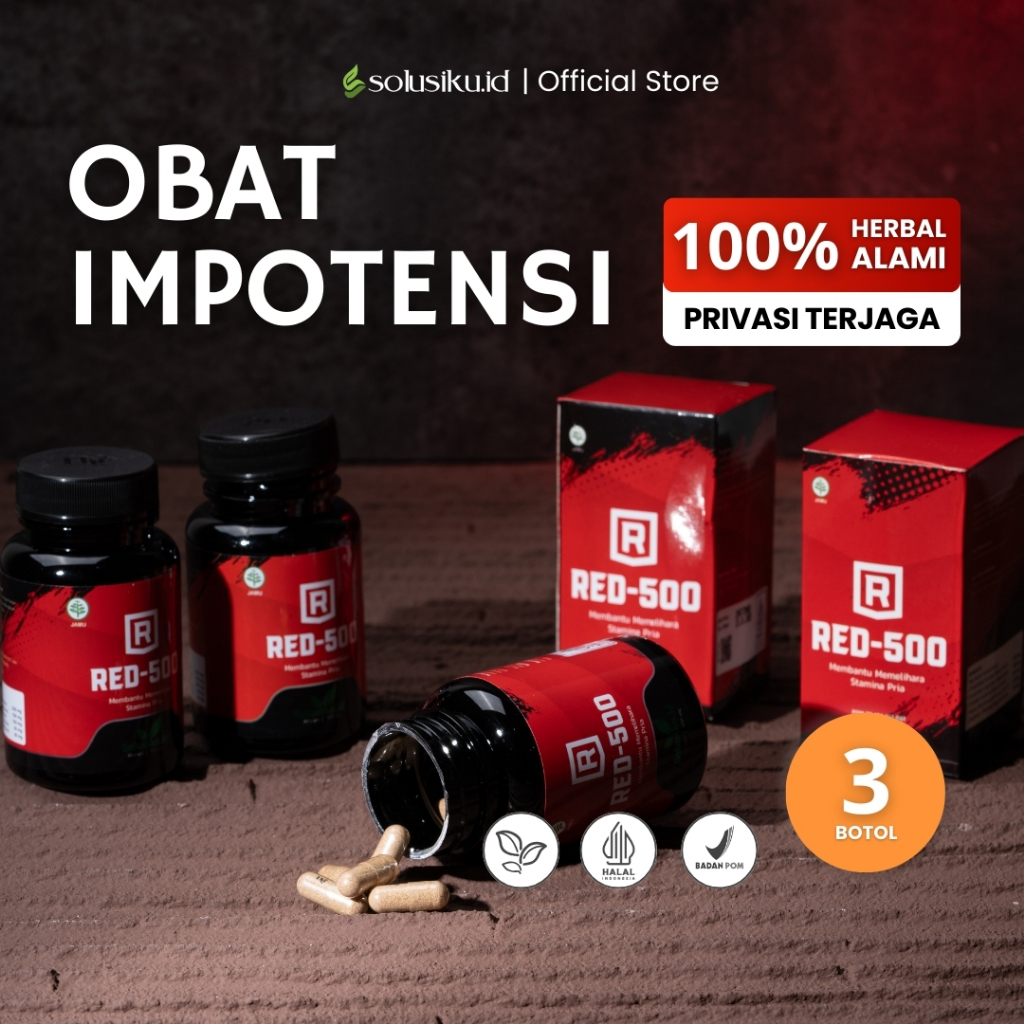 Jual SOLUSIKU Red 500 Isi 3 Botol - Stamina Pria Tahan Lama Ampuh ...