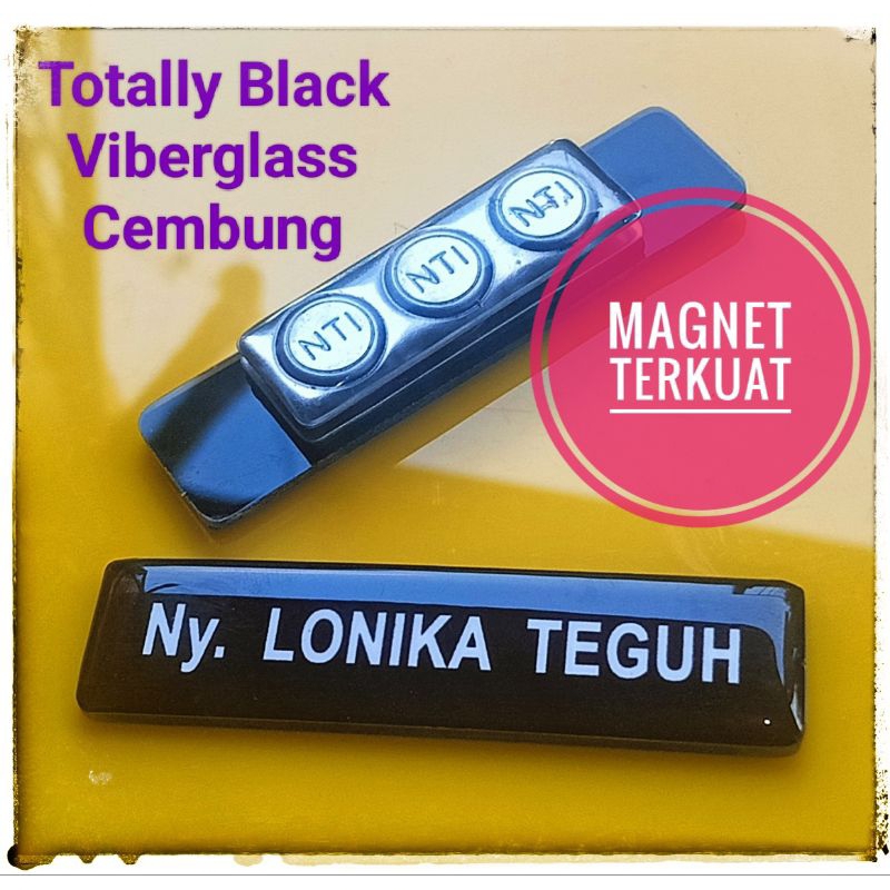 Jual NAME TAG HITAM FULL - TOTALLY BLACK NAME TAG - RESIN VIBERGLASS ...
