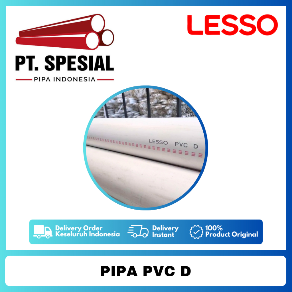 Jual Pipa PVC D Standard Lesso 5 inch / Pipa PVC Lesso - 05 | Shopee ...