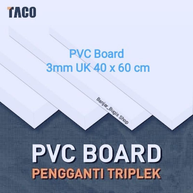 Jual PVC Board | PVC Foam Board | Papan PVC 3mm ukuran 40 x 60 cm | Shopee Indonesia